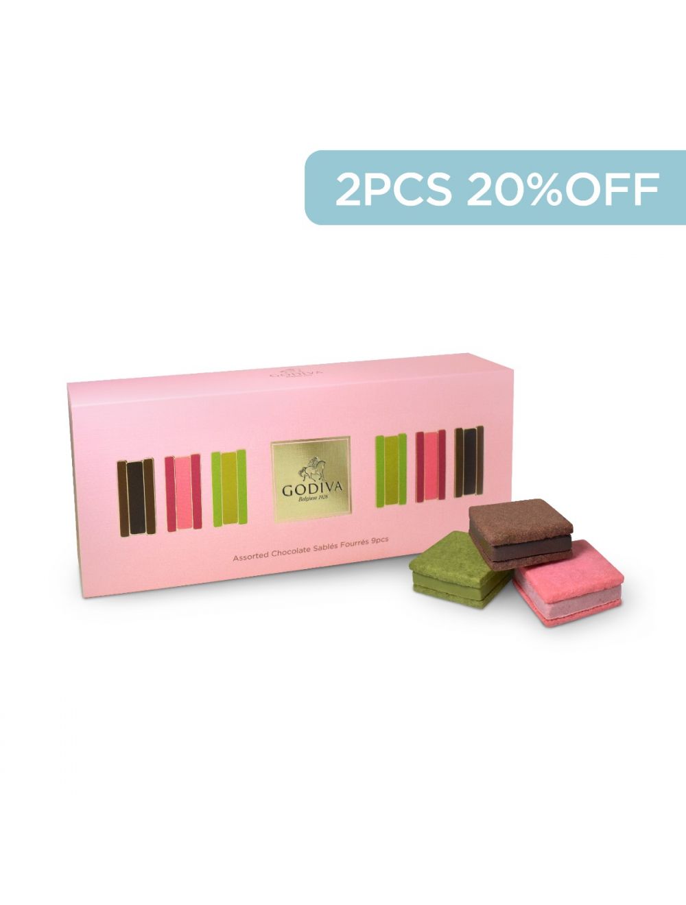 Assorted Chocolate Sables Fourres 9pcs